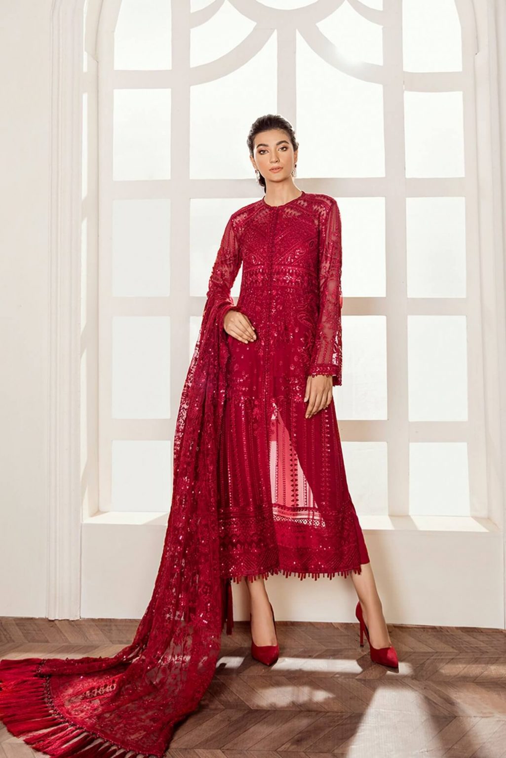 Baroque Unstitched Collection "Red Velvet" - Shubeel